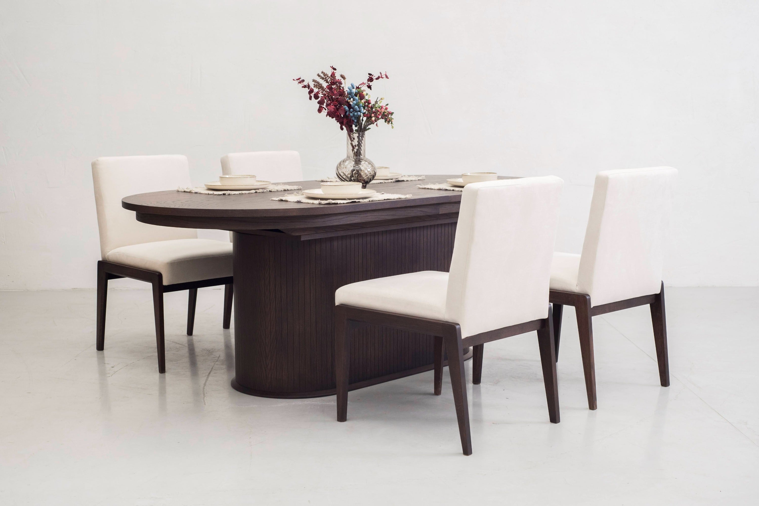Modrest Milan Modern Brown Oak Dining Table With Extension – JR Furnishings